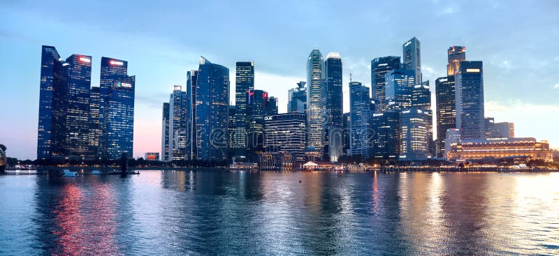 The Singapore Marina Bay Sands Skyline Editorial Stock Image - Image of ...