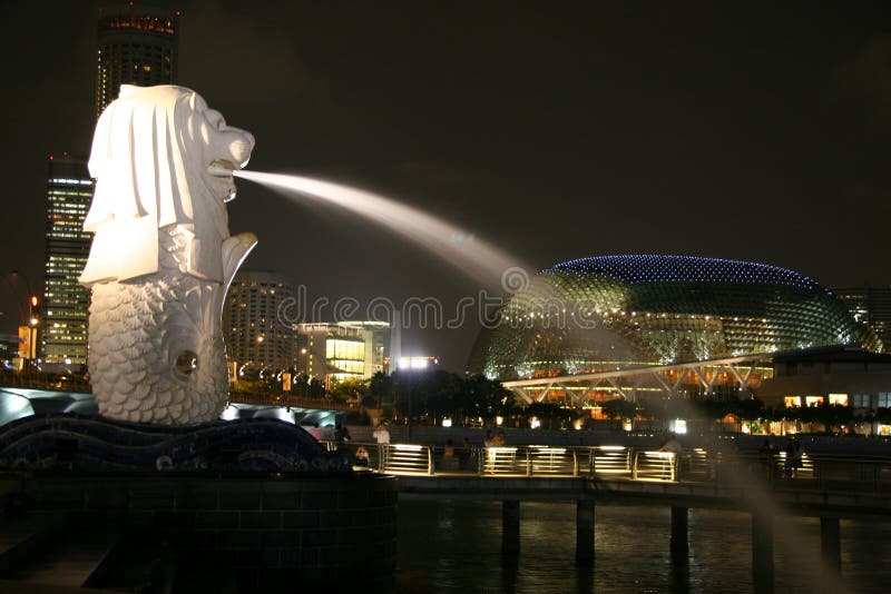 Singapore Merlion editorial stock photo. Image of cityscape - 43108968
