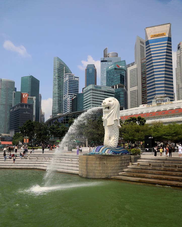Singapore Merlion editorial stock photo. Image of cityscape - 43108968