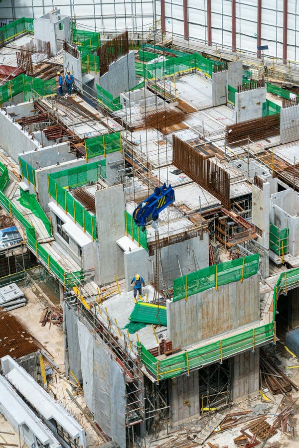 Construction Worker at Public Housing Construction Site, Bendemeer ...