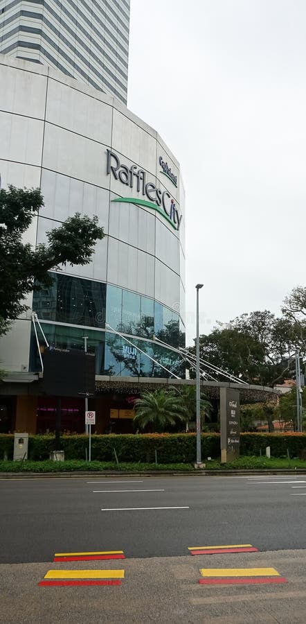 Singapore - Oct 7, 2018: Raffles City is a Large Complex Located in the ...