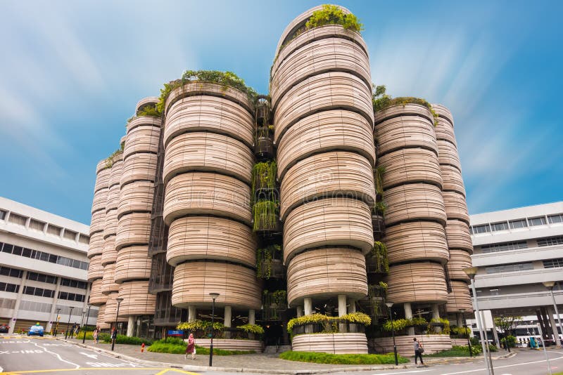 SINGAPORE - OCTOBER 24, 2016: Modern Architectural Building of N ...