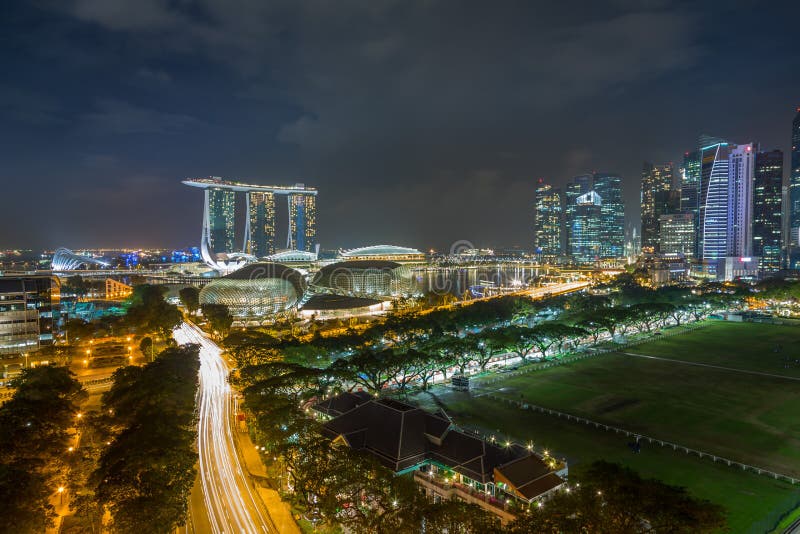 Singapore Pano editorial photo. Image of bridge, center - 89819951