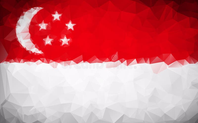 Singapore Polygon Flag Texture Stock Illustration - Illustration of ...