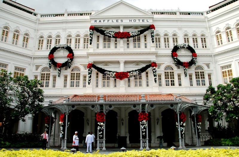 Singapore: Raffles Hotel editorial stock image. Image of singapore ...