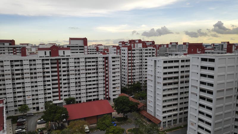 Singapore Residential Building Also Known As HDB Stock Image - Image of ...