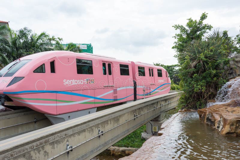 Sentosa Express Train While In Operation Near Harbourfront Sentosa ...