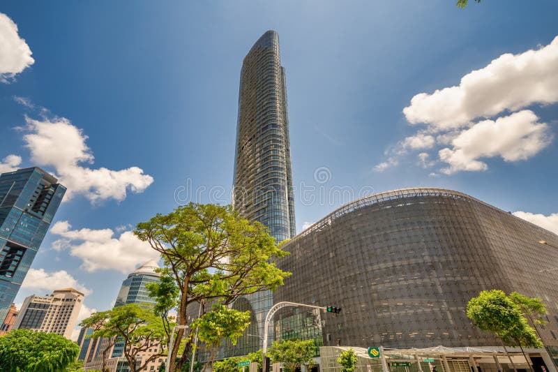 Singapore - September 14, 2023: Modern Skyscrapers and City Park ...