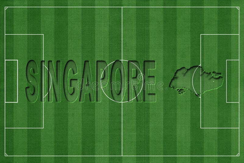 Singapore on Soccer Field, National Team Stock Illustration ...