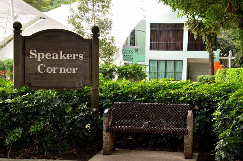 Speakers Corner, Hong Lim Park, Singapore Stock Photo - Image of corner ...