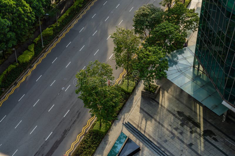 Singapore Street from Above Stock Image - Image of architecture ...