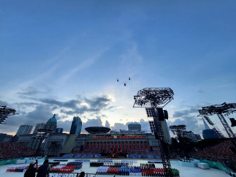 Singapore 58th Birthday National Day Parade 2023 Performance in the Sky ...