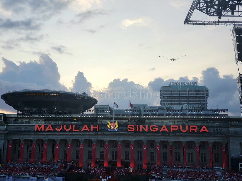 Singapore 58th Birthday National Day Parade 2023 Performance in the Sky ...