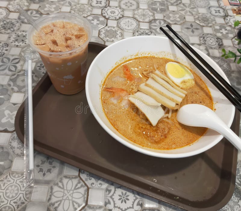 Singapura laksa stock photo. Image of milk, hongkong - 267538436