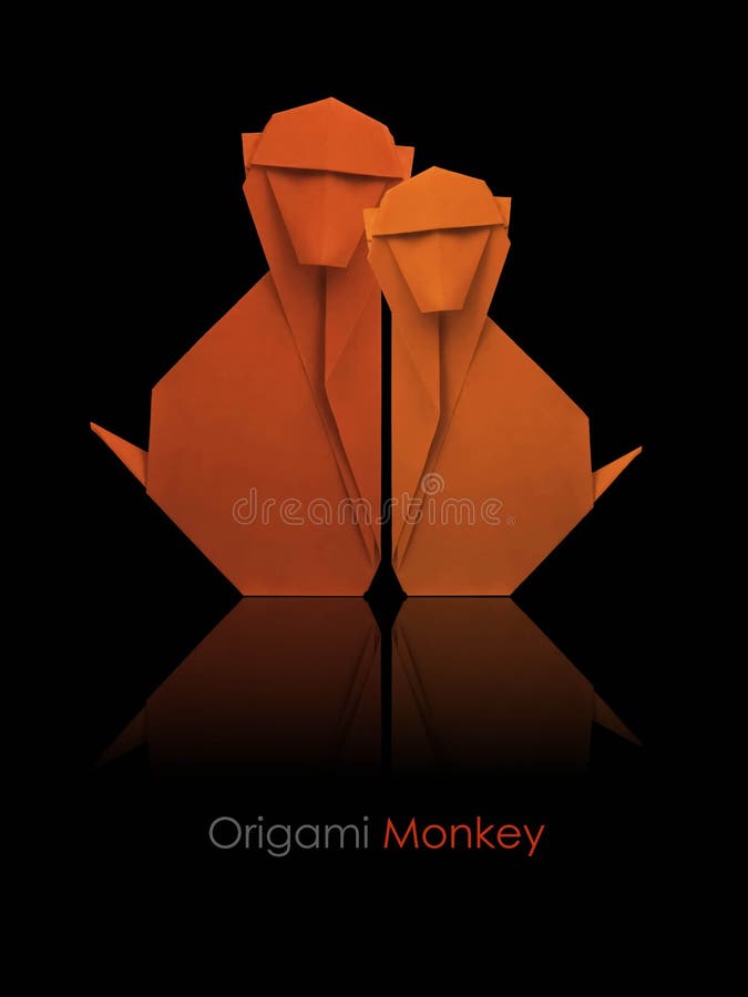 Vecteur Géométrique Singe Origami Illustration Stock - Illustration du ...