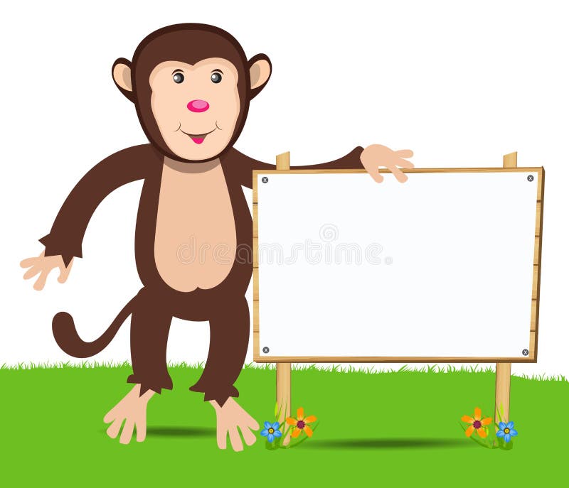 Singe gai cartoon illustration de vecteur. Illustration du animaux ...