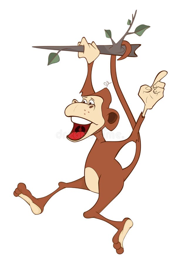 Singe gai cartoon illustration de vecteur. Illustration du jouet - 57396552
