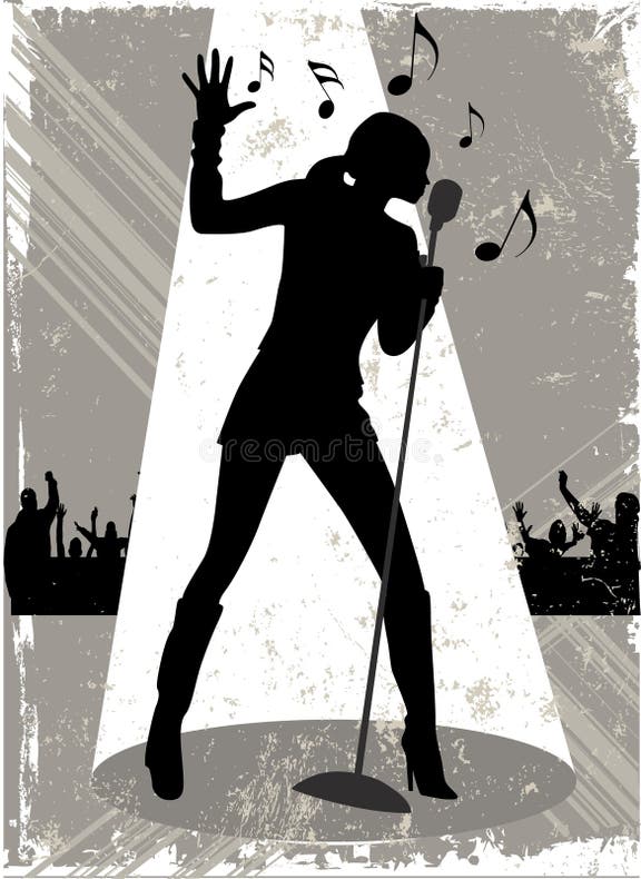 Singer Silhouette Vector Stock Illustrations – 6,182 Singer Silhouette ...