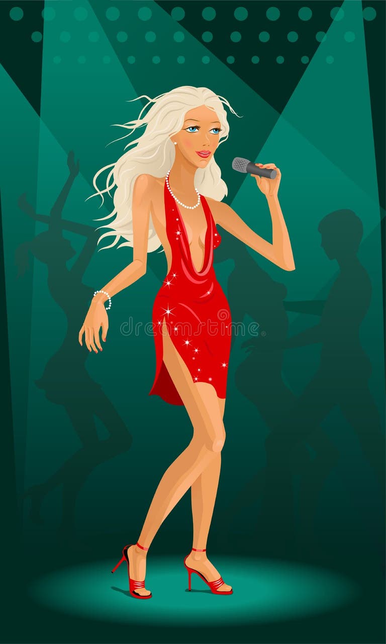 Smiling Singer Girl Stock Illustrations – 398 Smiling Singer Girl Stock ...