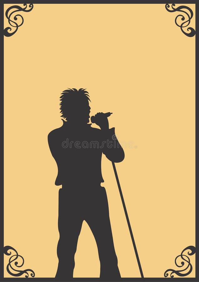 Singer stock illustration. Illustration of show, border - 380894