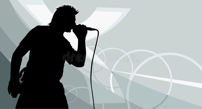 Male singer stock vector. Illustration of figure, shadow - 10122799