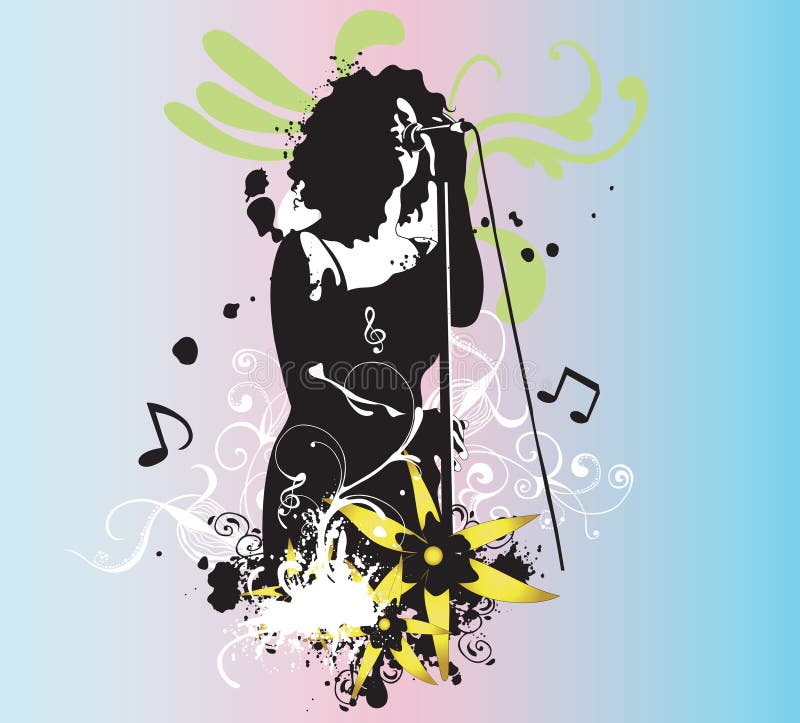 King Singer Logo with Microphone Stock Vector - Illustration of music ...