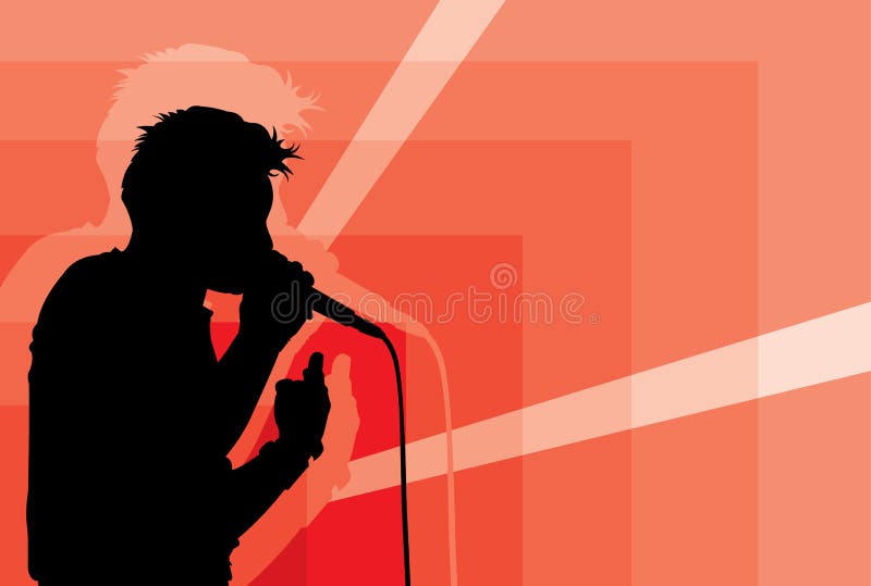 Male singer stock vector. Illustration of figure, shadow - 10122799