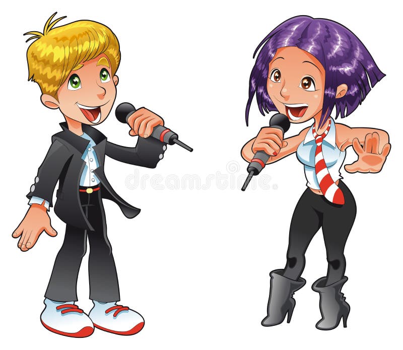 Singer Woman Cartoon Stock Illustrations – 3,566 Singer Woman Cartoon ...