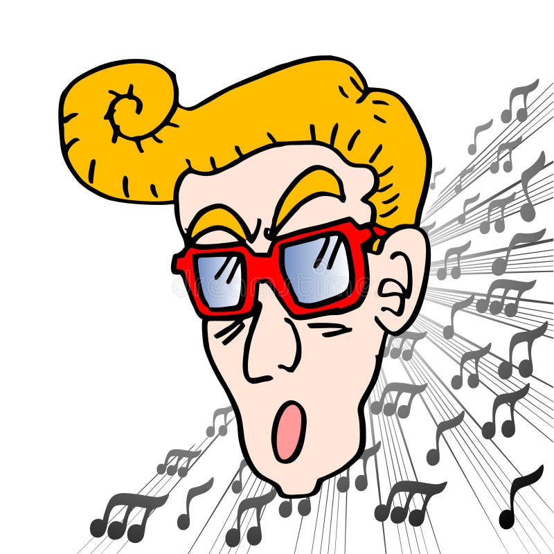 Singer cartoon stock vector. Illustration of comic, vector - 23678216