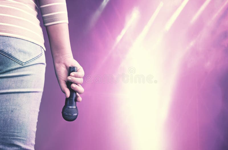 The singer stock image. Image of performance, woman, teenager - 62714397