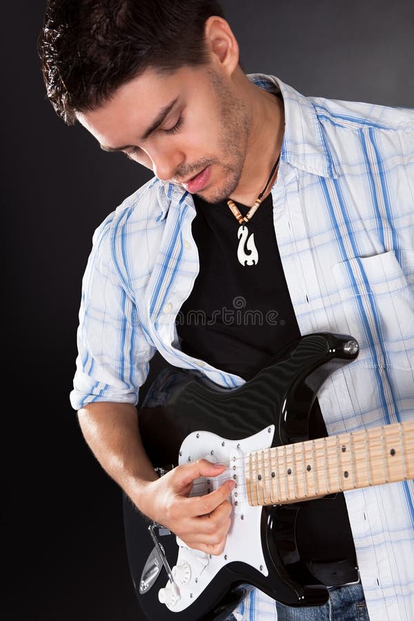 Man and guitar stock photo. Image of instrument, guitar - 8972378