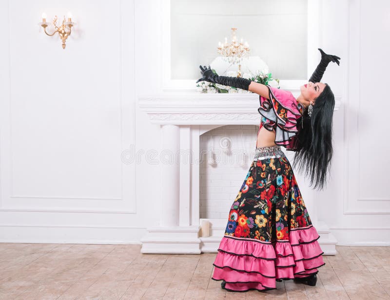Singer of the Gypsy Dance in Traditional Costume. Stock Photo - Image ...