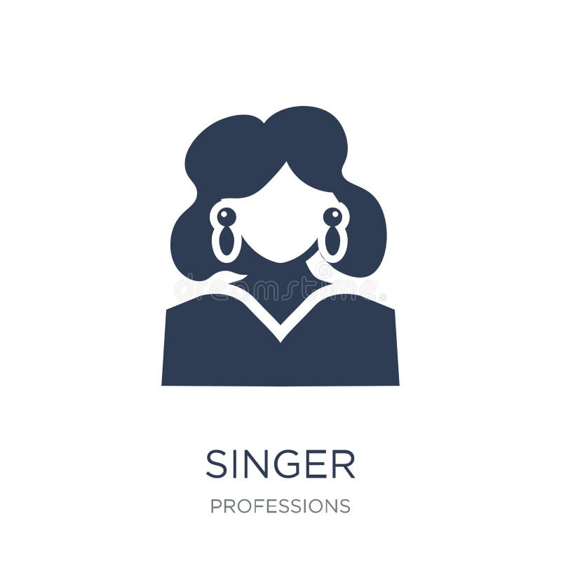 Singer Icon. Trendy Flat Vector Singer Icon on White Background Stock ...