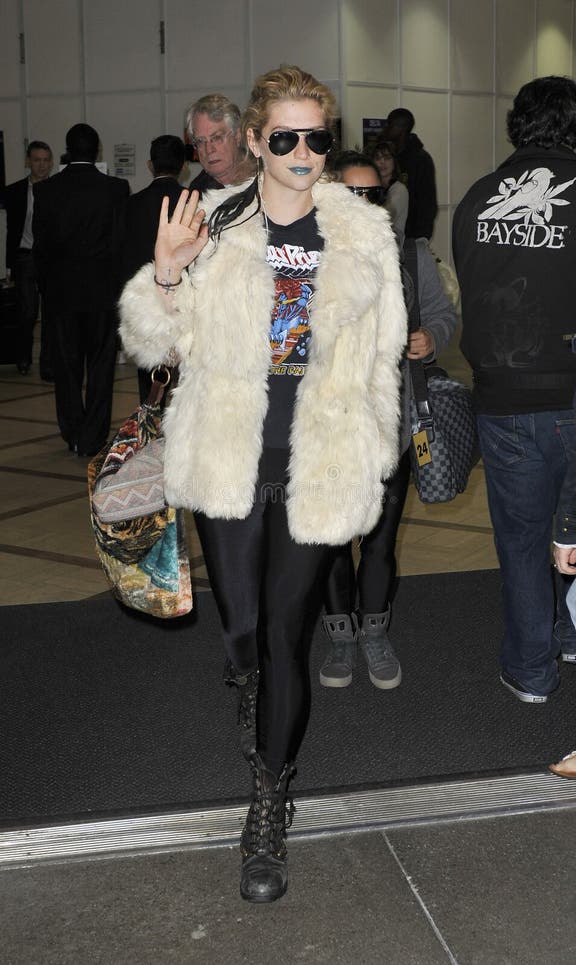 Singer Kesha is Seen at LAX . October Editorial Image - Image of girl ...