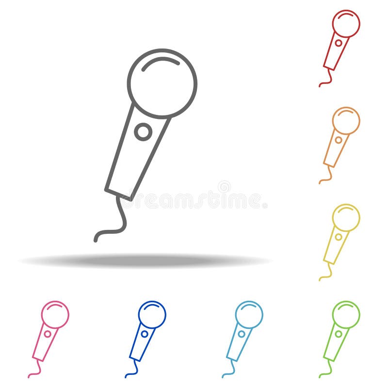 Singer with Microphone, Graphic Black and White Drawing Stock ...