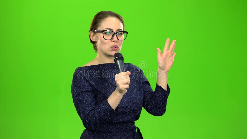 Singer Performs a Song. Green Screen Stock Video - Video of chroma ...