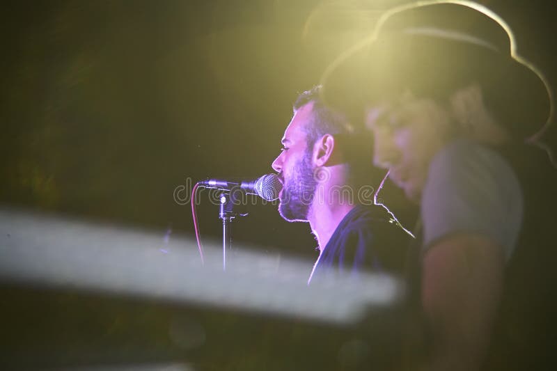 Singer at night editorial stock photo. Image of culture - 165955308