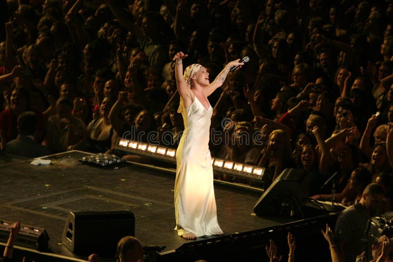 Singer Pink Performs Onstage Editorial Image - Image of rock ...