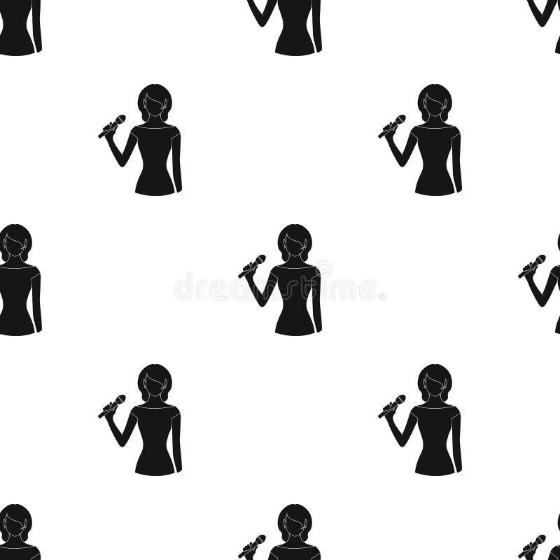 Singer.Professions Single Icon in Black Style Vector Symbol Stock ...