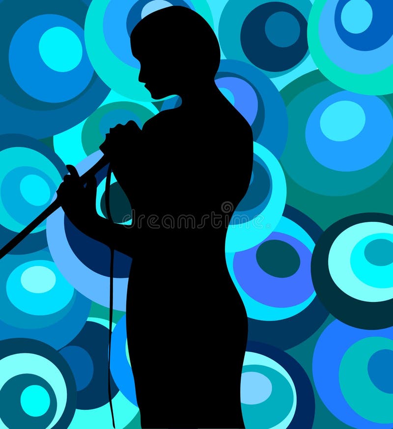 Singer stock vector. Illustration of wire, microphone - 8981815