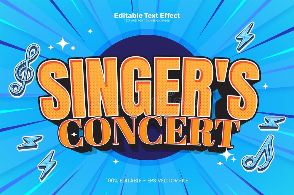 Singer S Concert Editable Text Effect in Modern Trend Style Stock ...