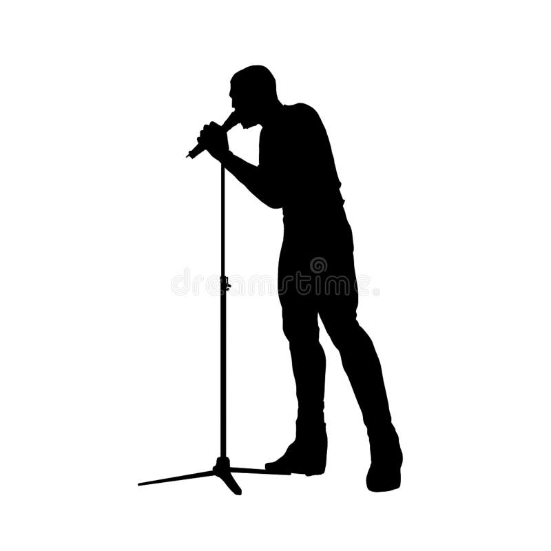 Singer Silhouette - Vector Illustation Stock Vector - Illustration of ...