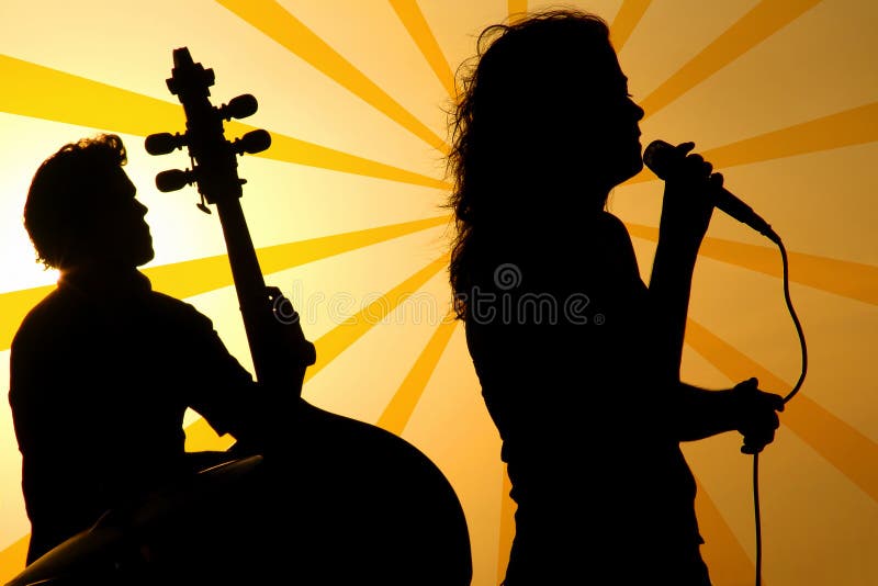 A Singer and a Stand Up Base Stock Photo - Image of band, jazz: 2333758