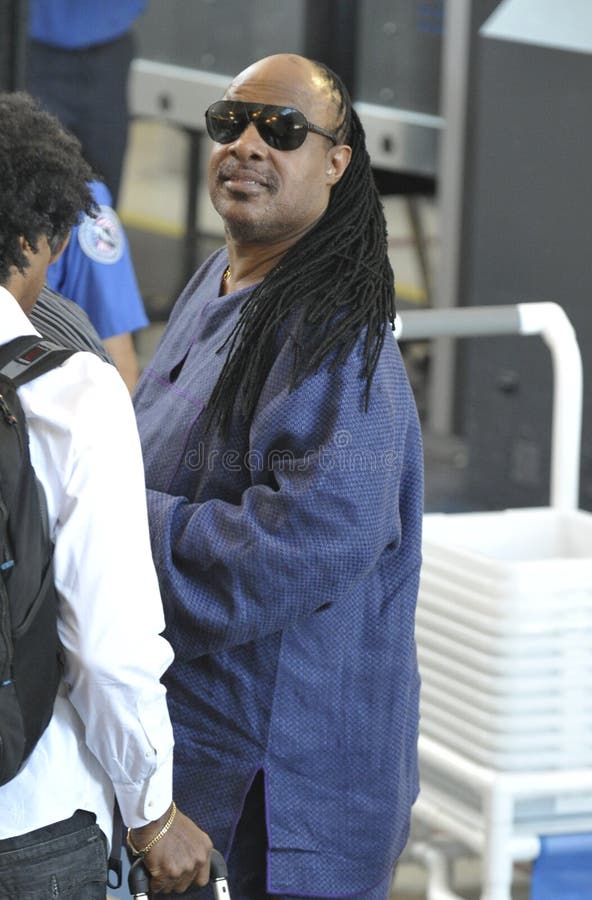 Singer Stevie Wonder is Seen at LAX Editorial Photography - Image of ...