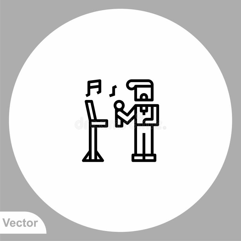 Singer Vector Icon Sign Symbol Stock Vector - Illustration of guitar ...