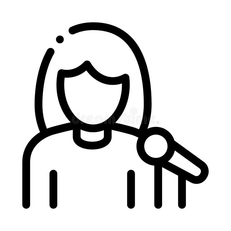 Singer Woman Human Talent Icon Vector Illustration Stock Vector ...