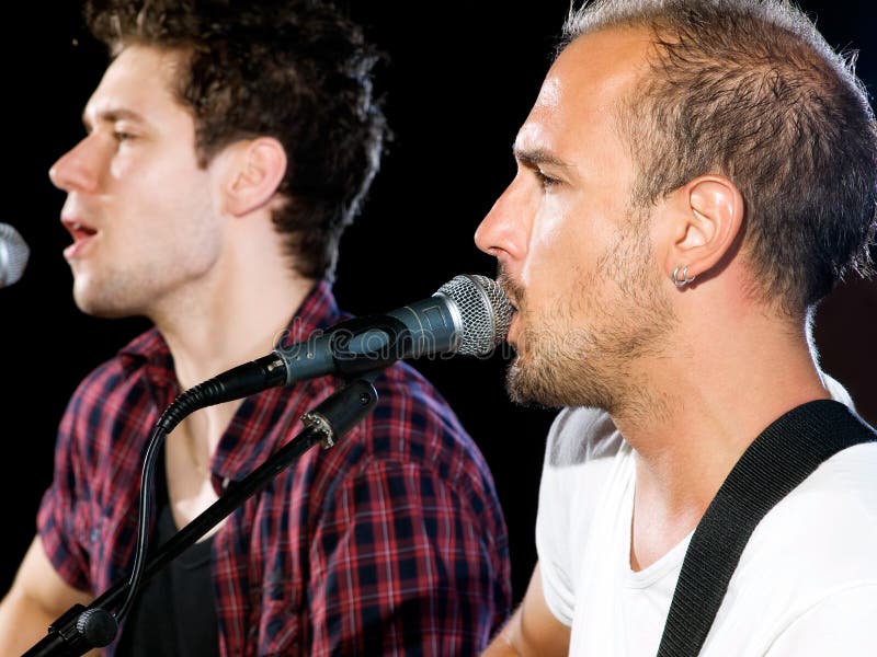 Guitarist player singing stock photo. Image of acoustic - 22036174