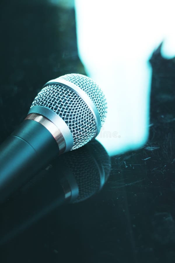 Singers Concert Stage Microphone Stock Image - Image of performance ...