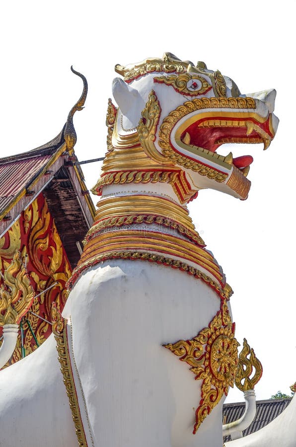 Singha statue stock image. Image of architecture, head - 32806987