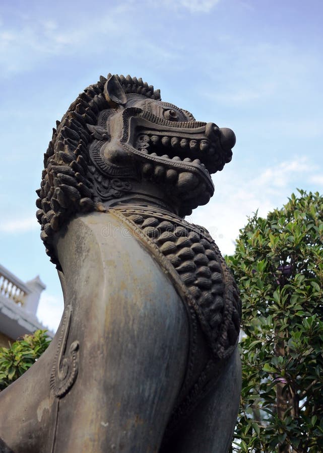 Singha, Thai Ancient Animal, Statue Stock Image - Image of culture ...